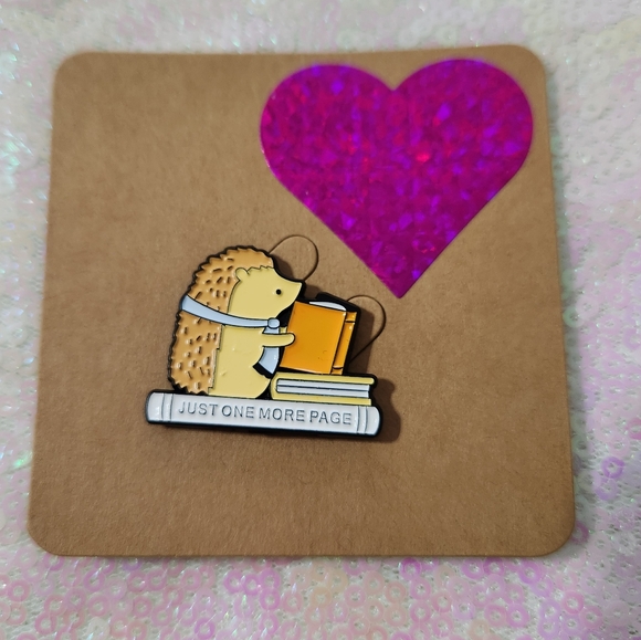 Accessories | Hedgehog With Books Lapel Pin | Poshmark